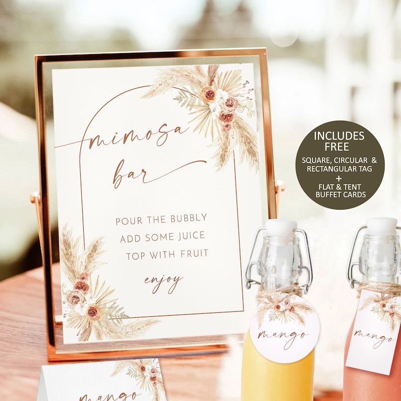 Mimosa Bar Labels - Etsy