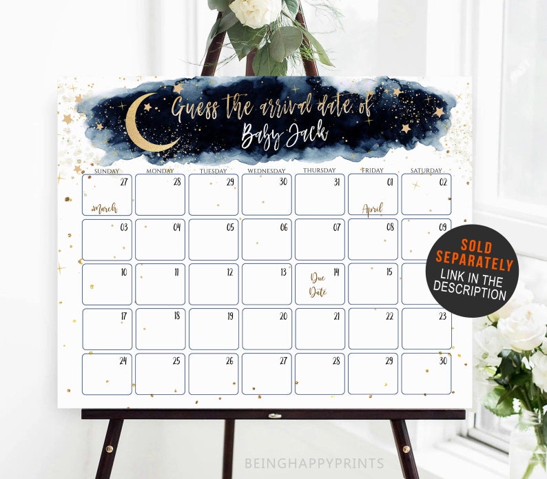 Over the Moon Baby Shower Games Printable Moon and Stars - Etsy