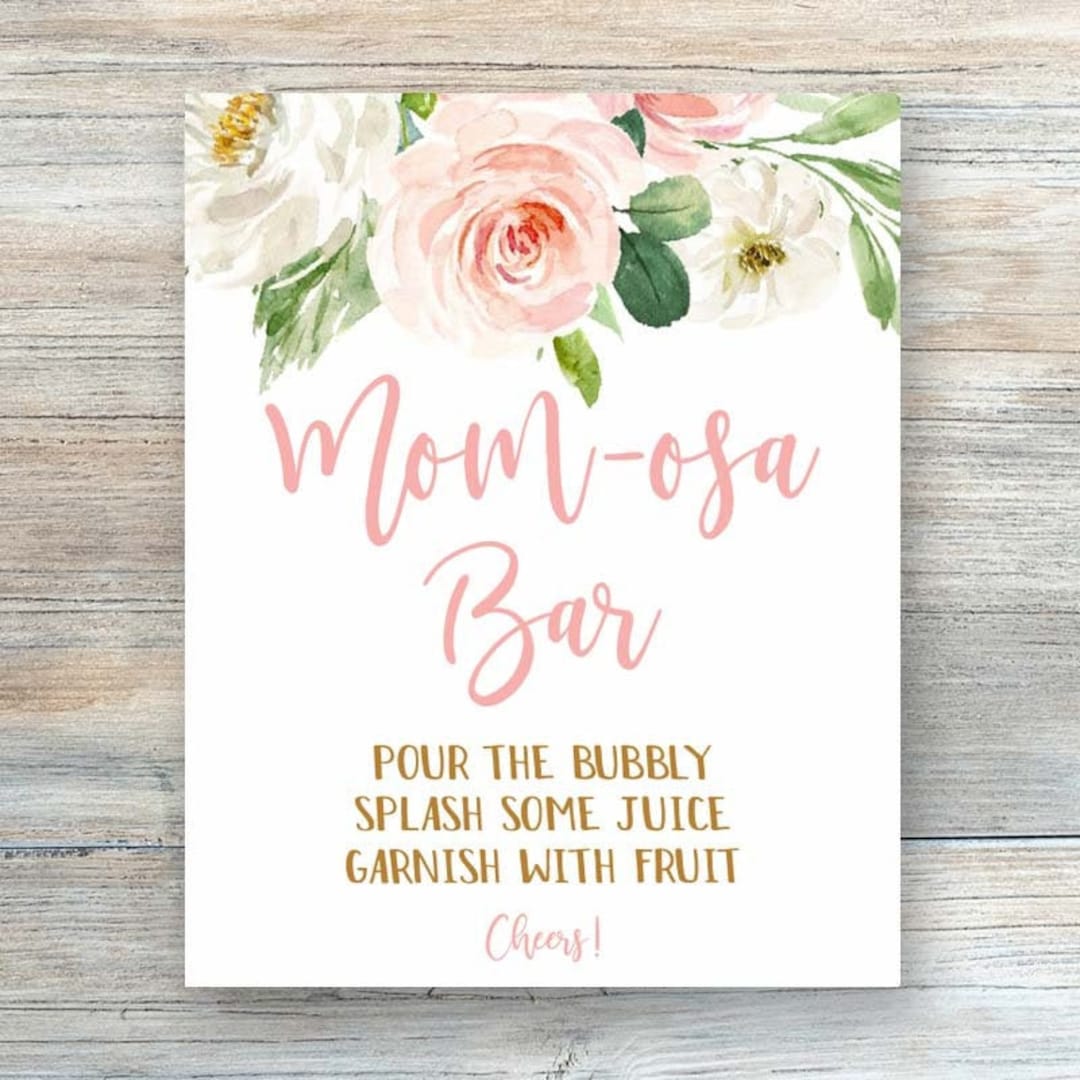 Momosa Bar Sign, Mom-osa Bar Sign, Bar Sign, Momosa Bar, Mimosa Bar ...