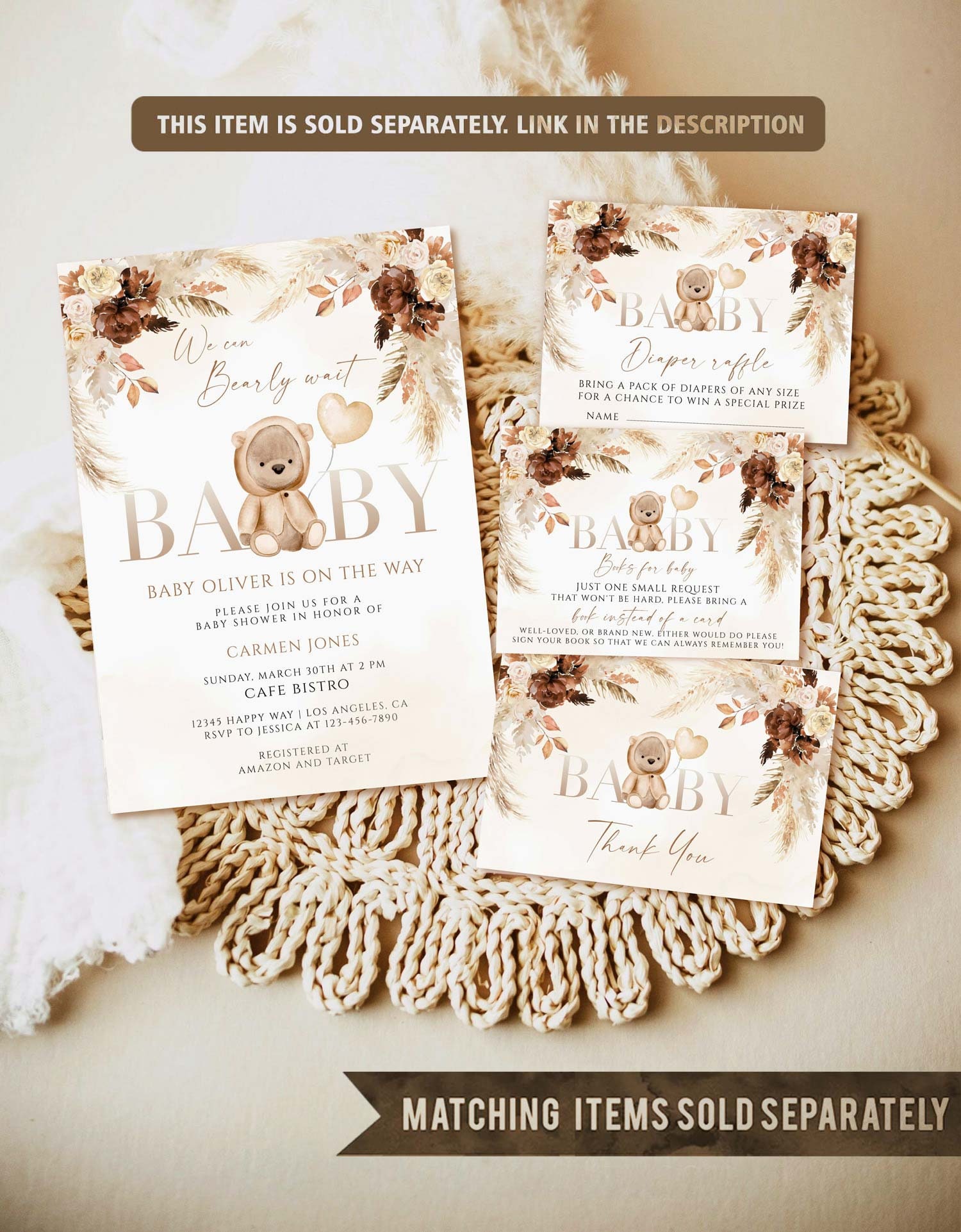 Boho Teddy Bear Baby Due Date Calendarguess Baby's Birth - Etsy