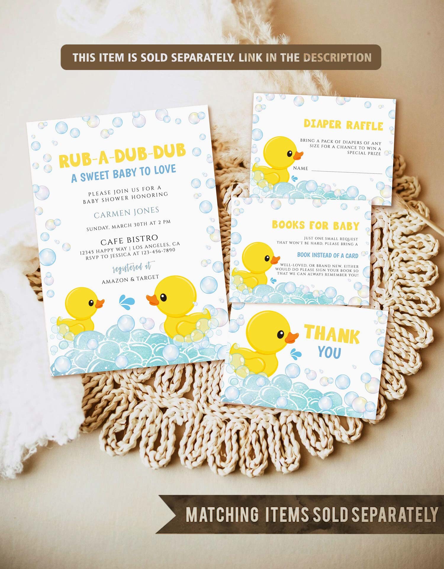 Rubber Ducky Baby Shower Welcome Sign, Printable Poster (digital ...