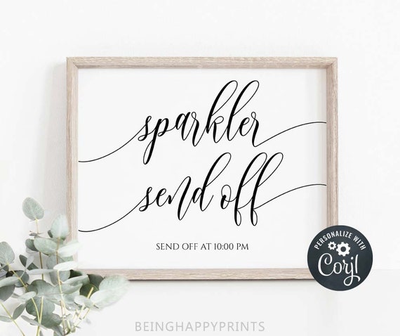 Sparklers Printable Sign Sparkler Sign Template Printable | Etsy
