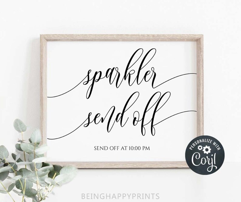 Sparklers Printable Sign Sparkler Sign Template Printable | Etsy