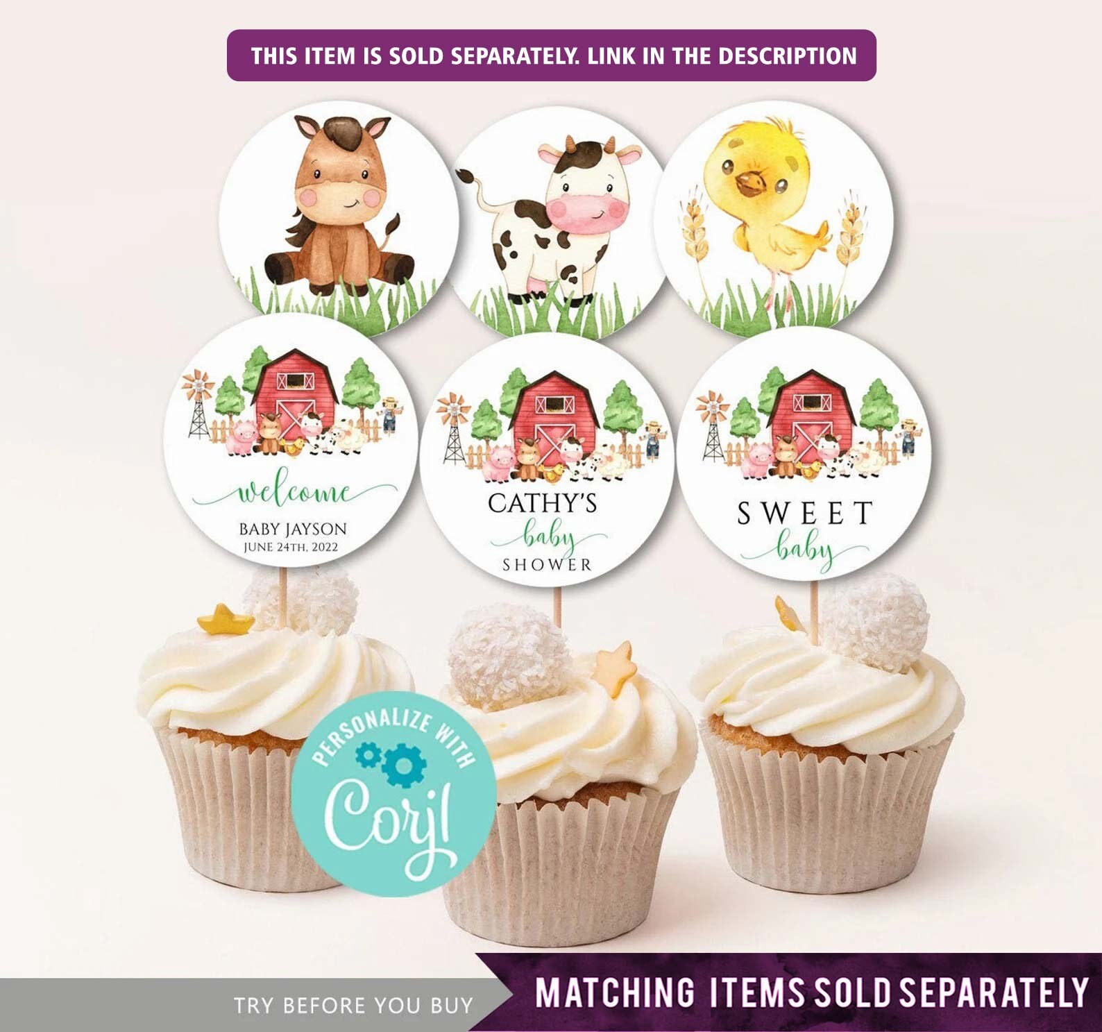 Farm Baby Shower Welcome Sign Farm Animals Welcome Sign Farm - Etsy