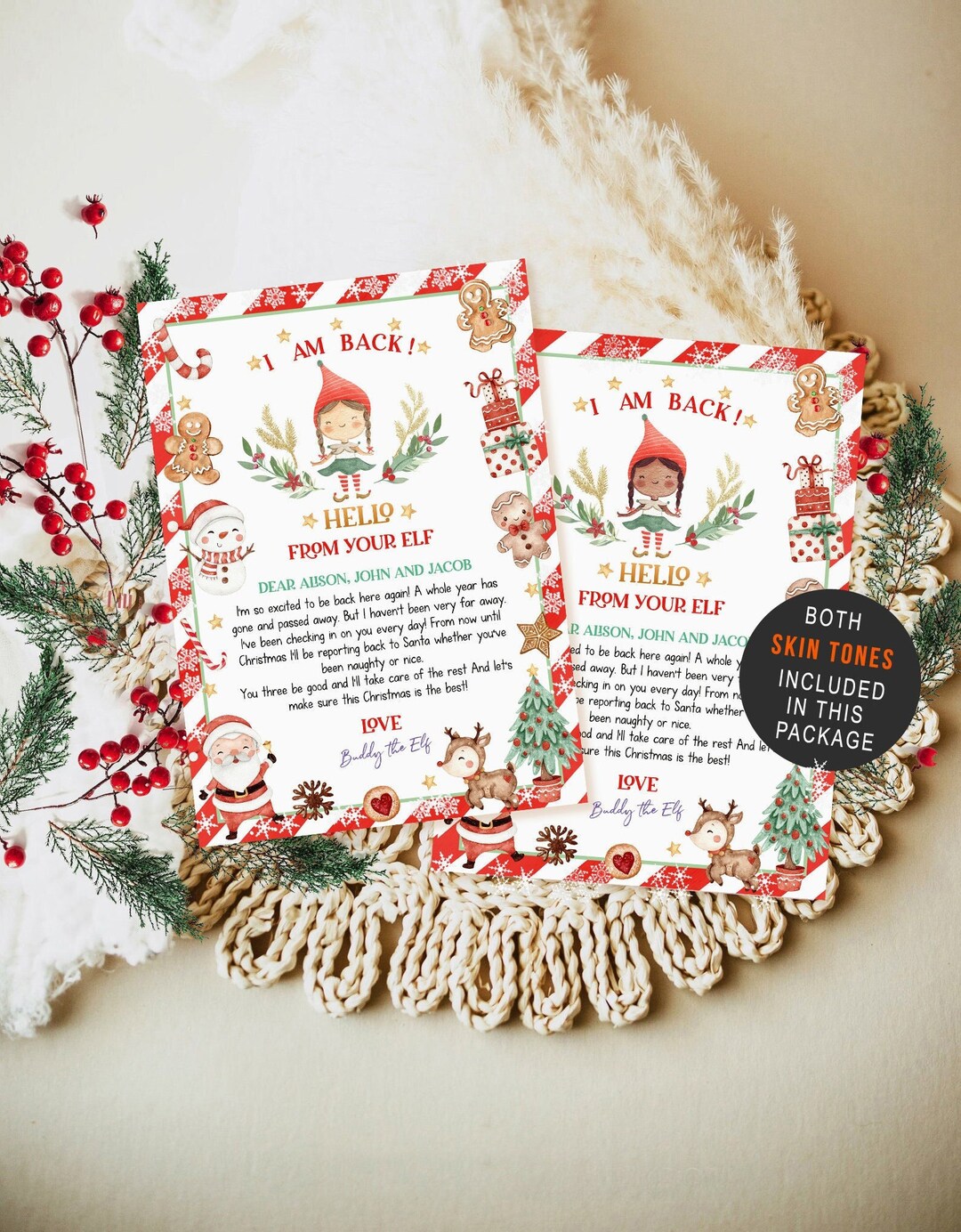 Editable Elf Arrival Letter Hello Letter From Elf Christmas - Etsy