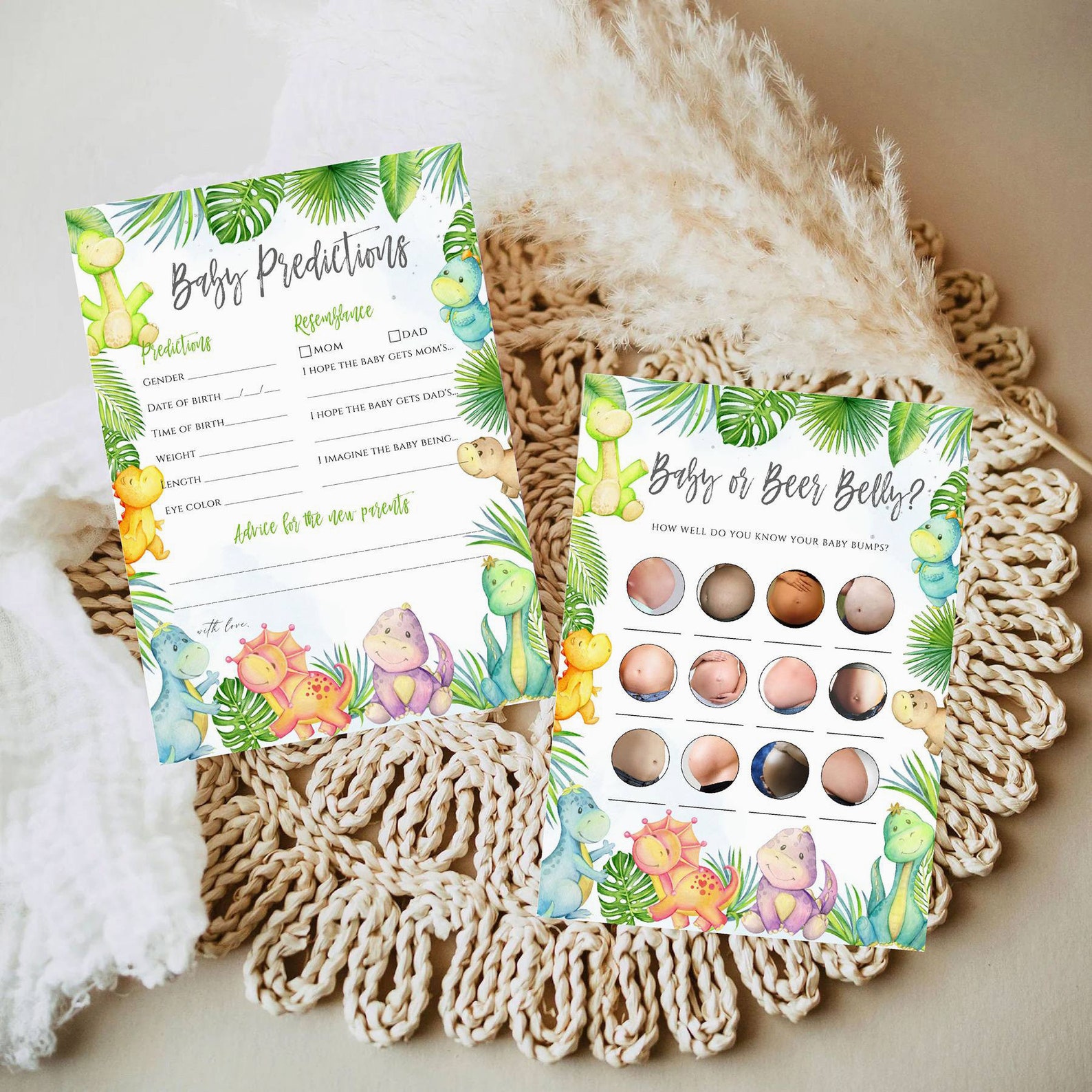 Dinosaur Baby Shower Games Bundle Dino Baby Shower Game Pack - Etsy