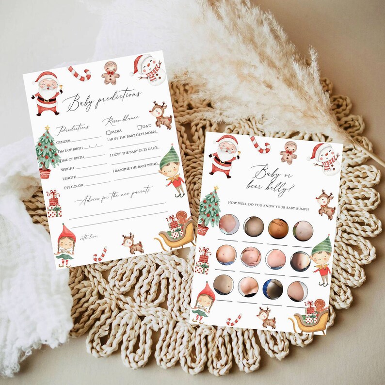 Christmas Baby Shower Games Bundle, Winter Baby Shower Games Bundle ...