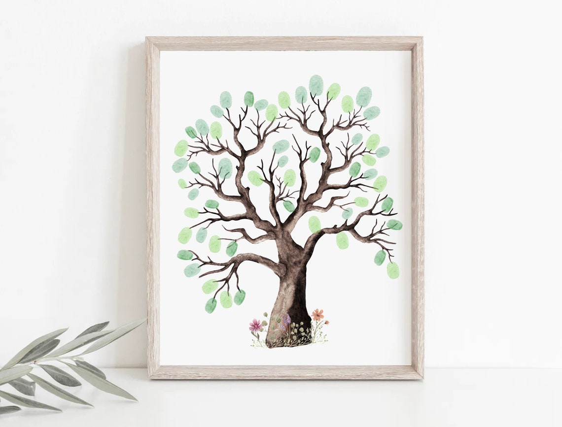 Fingerprint Family Tree Printable Instant Digital Download - Etsy