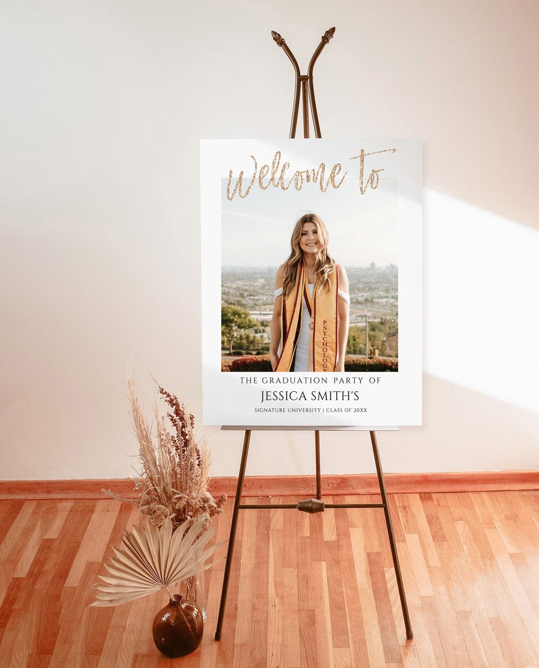 Graduation Welcome Sign Template, Photo Graduation Poster, Download ...