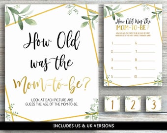 Guess the Age Baby Shower - Etsy