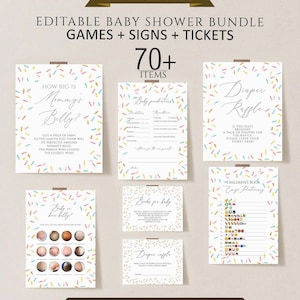 Editable Baby Sprinkle Shower Invitation Baby Shower Coed Shower Gender ...