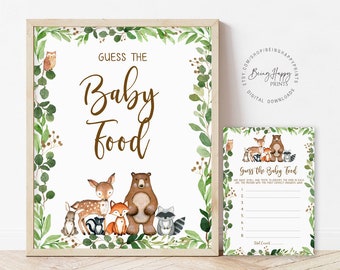 Woodland Baby Shower Game Woodland Animals Guess the Baby - Etsy