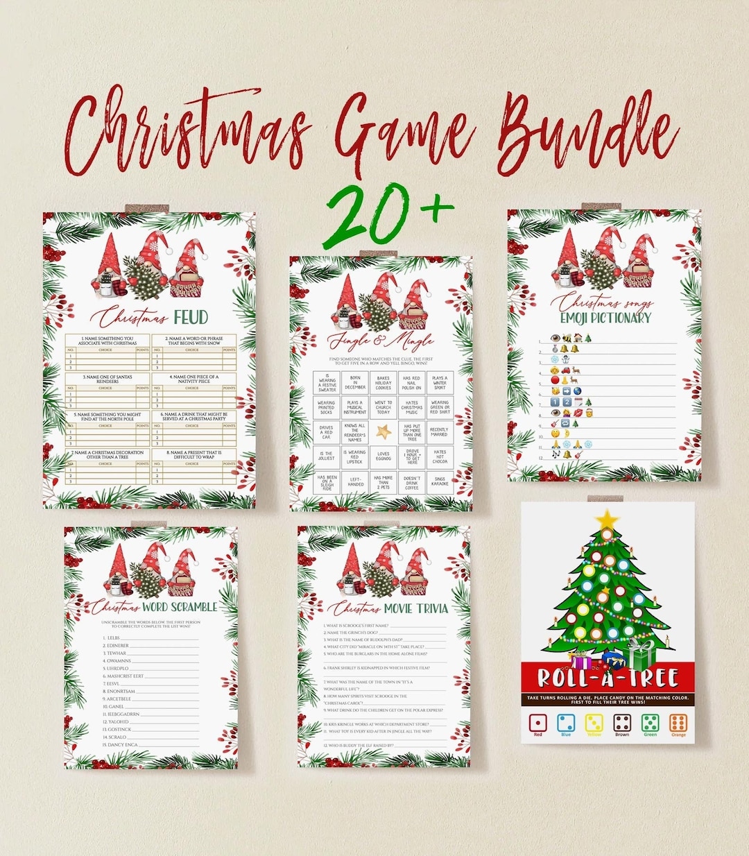 Christmas Games Bundle Christmas Party Games School - Etsy