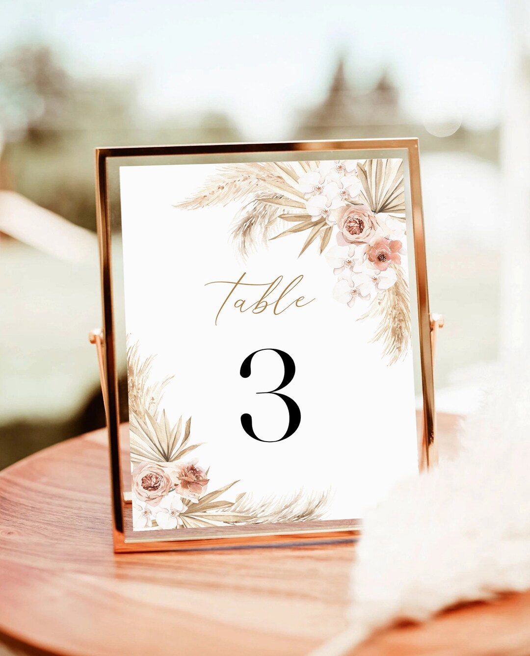 Table Number Card Template, Wedding Table Number, Printable Wedding ...