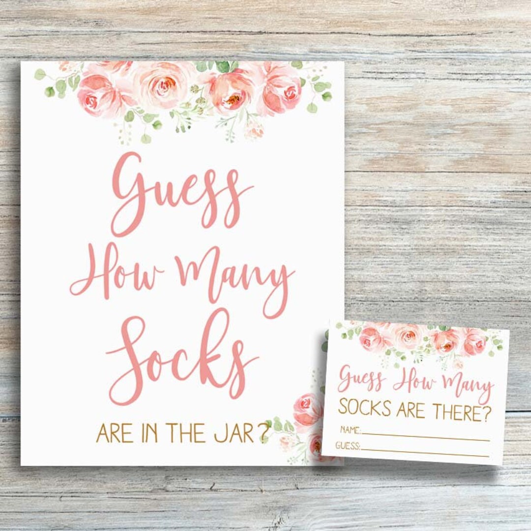 Guess How Many Socks Are in the Jar Guess How Many Baby - Etsy