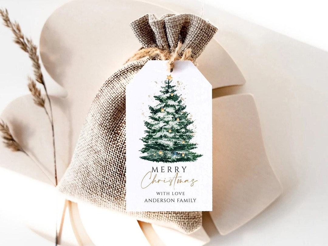 Merry Christmas Gift Tag Printable, Printable Christmas Gift Tag ...