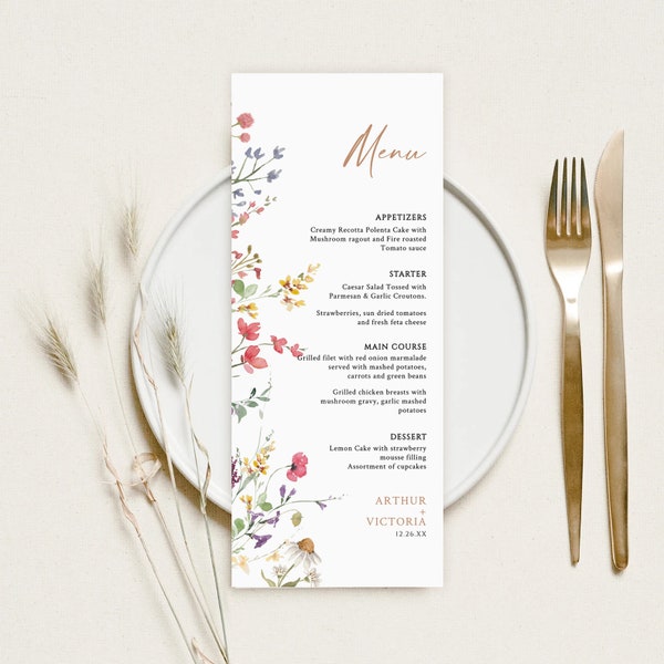 Menu Template - Etsy