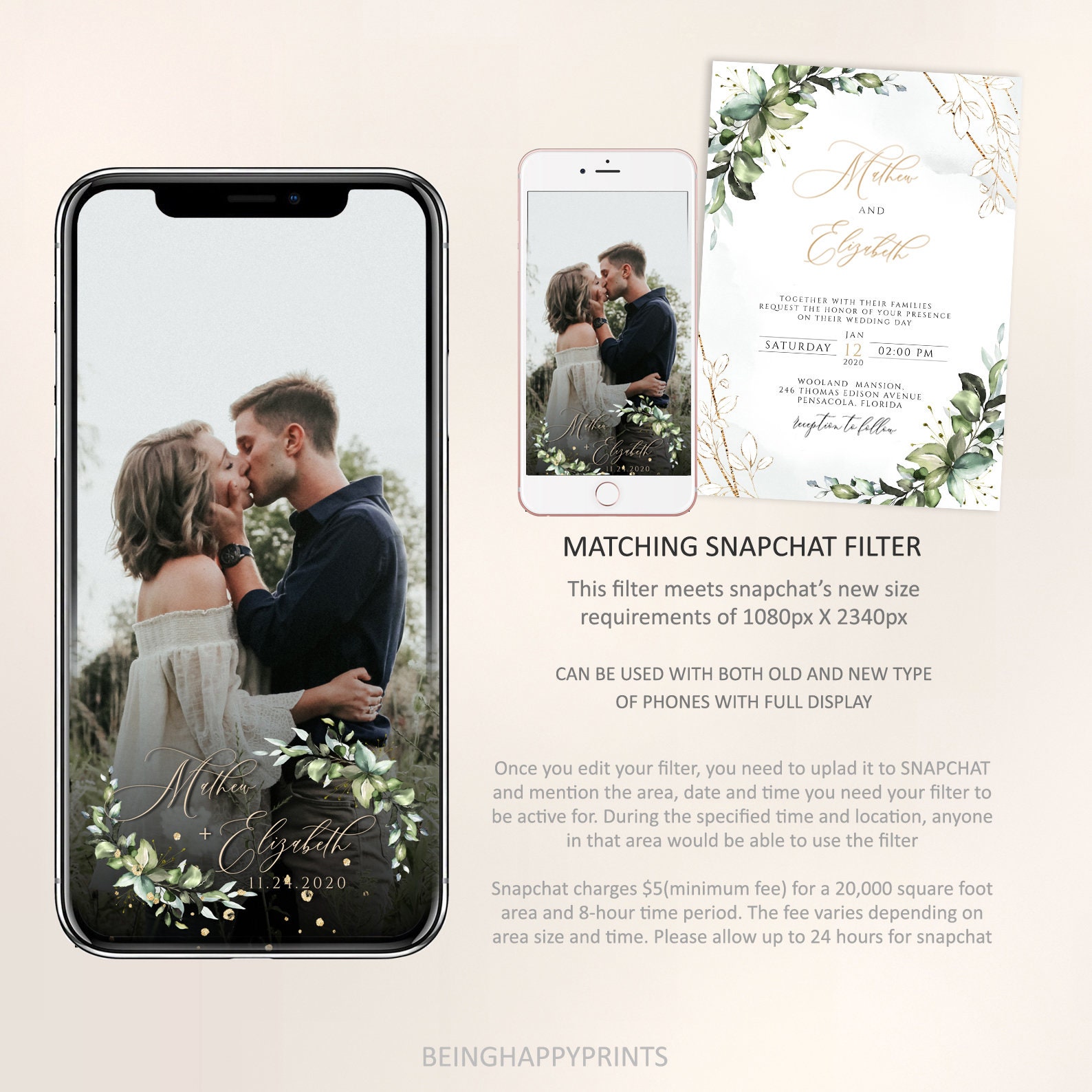 Geometric Wedding Invitation Template, Boho Wedding Invite Template ...