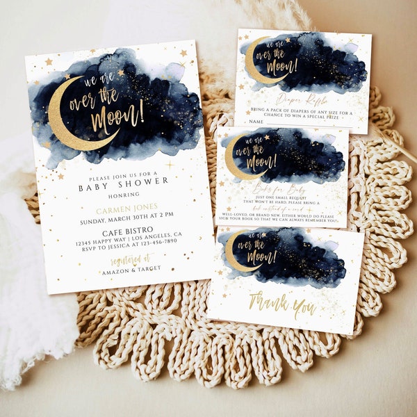 Moon and Stars Baby Shower - Etsy