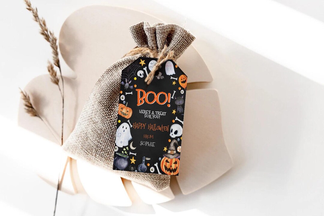 Editable Halloween Favor Tags Boo Halloween Tags Halloween Trick or ...