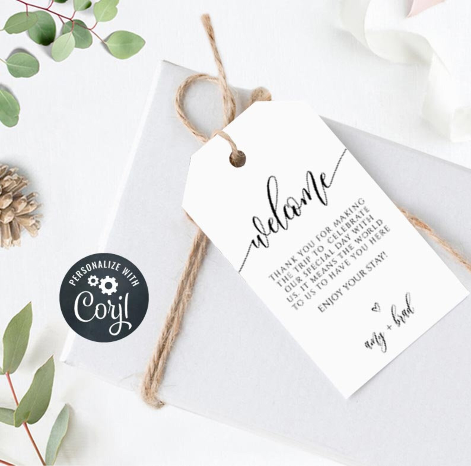 Welcome Tags Printable Wedding Welcome Tag Template - Etsy