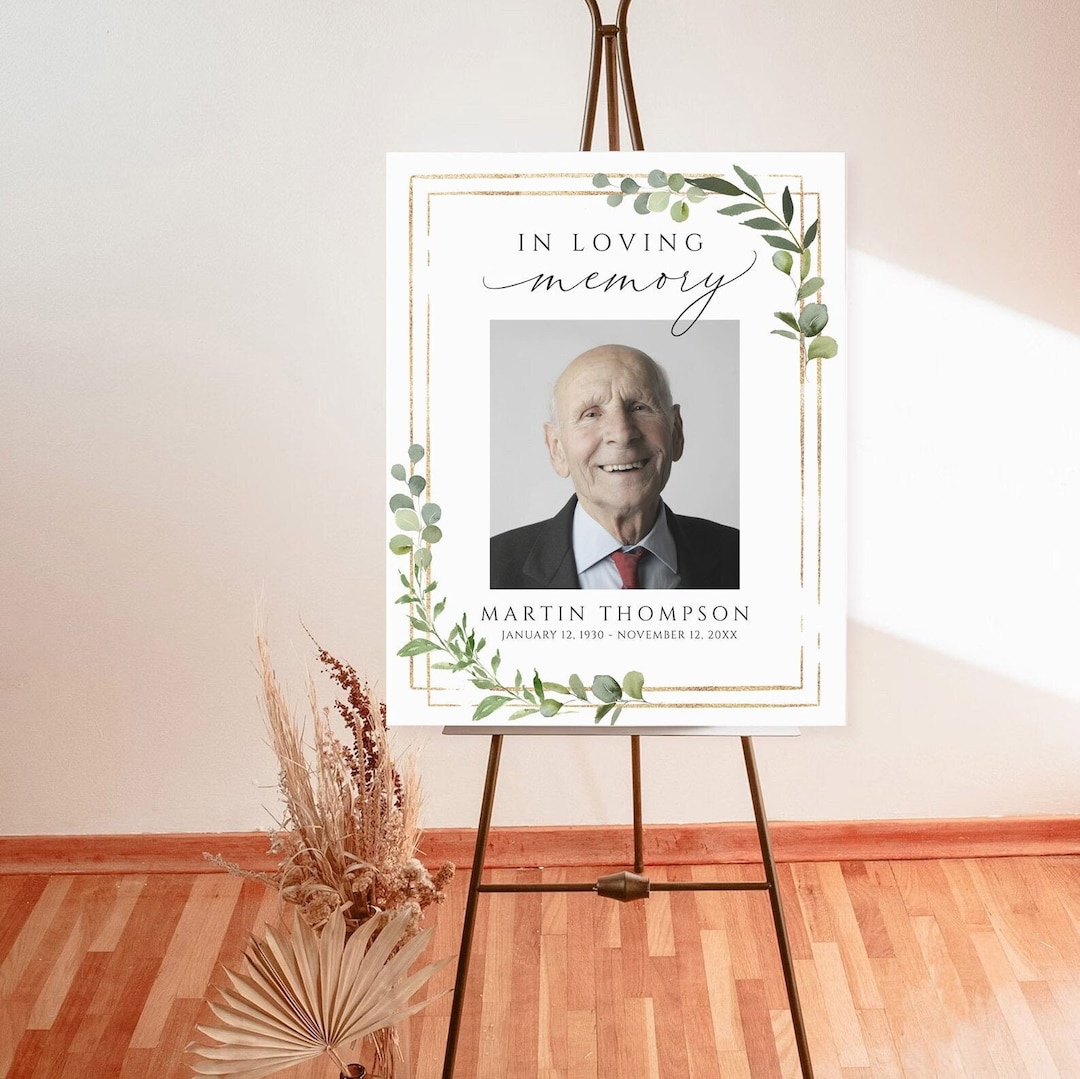 Editable Funeral Welcome Sign, Celebration of Life Decoration, Large ...