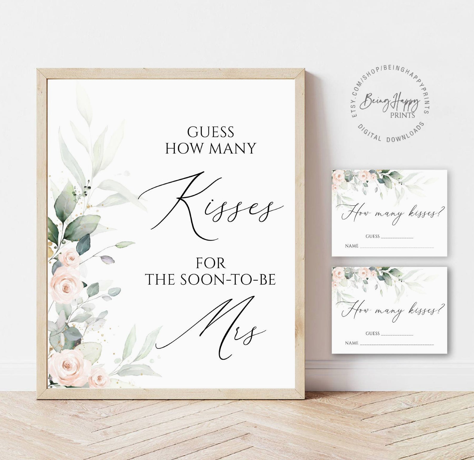 Pink Floral Bridal Shower Games, Signs, Tickets (editable) - Etsy
