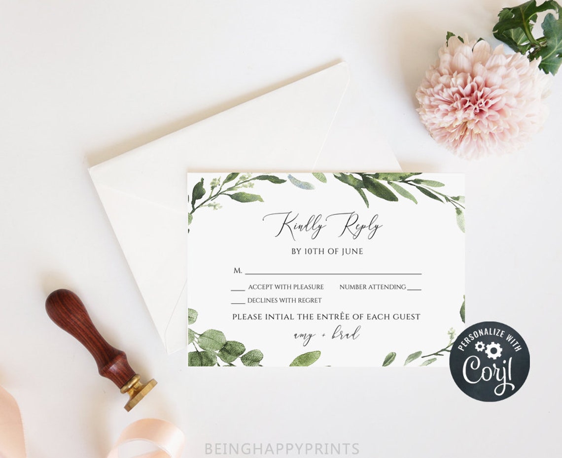 Printable Wedding Invitation Set Template Download, Wedding Invitations ...