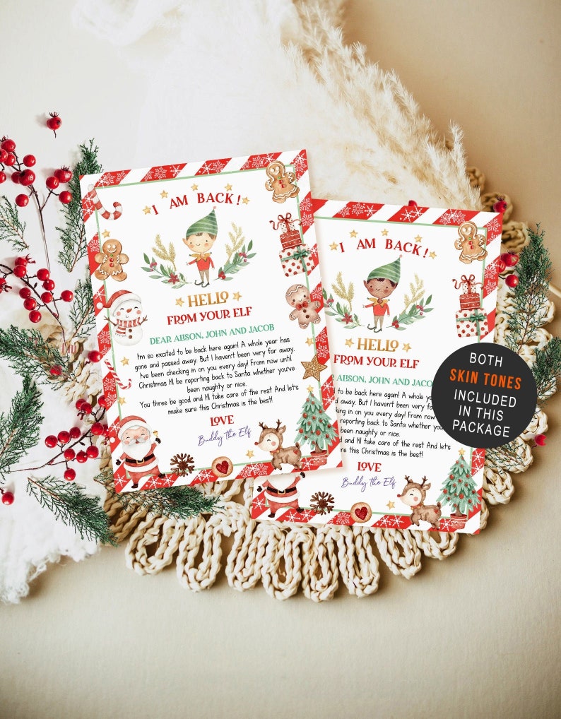 Editable Elf Arrival Letter Hello Letter From Elf Boy Elf - Etsy