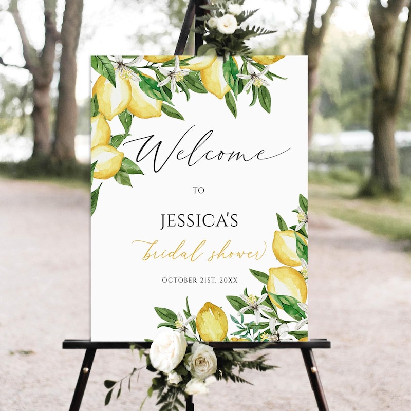 Lemon Bridal Shower Welcome Sign - Etsy