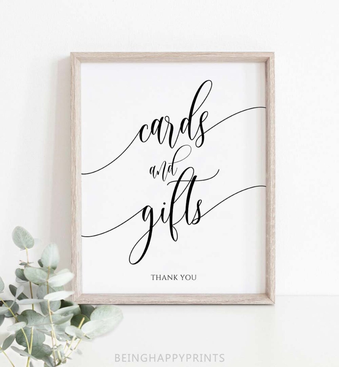 Cards and Gifts Sign, Cards and Gifts Sign Printable, Wedding Template ...