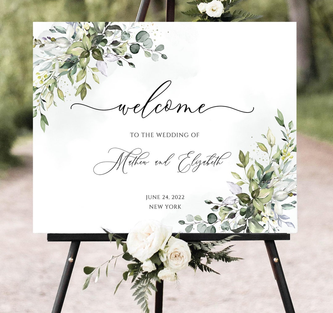 Large Wedding Welcome Sign, Custom Wedding Sign, Welcome Sign Wedding ...