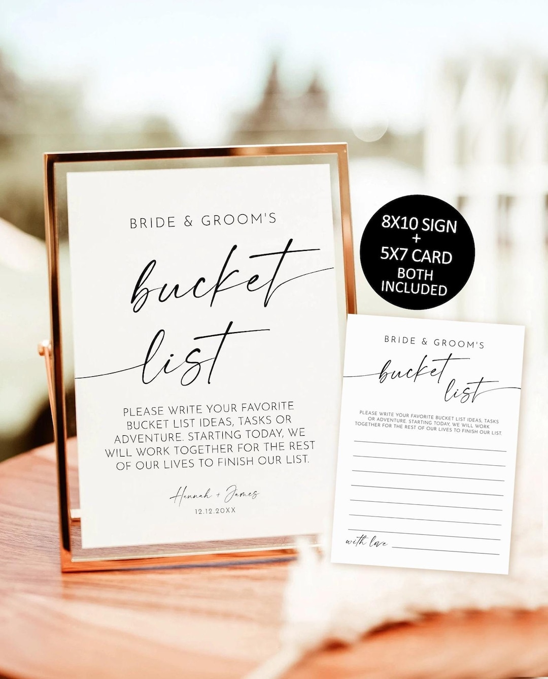 Wedding Bucket List Sign, Editable Template (instant Download) - Etsy