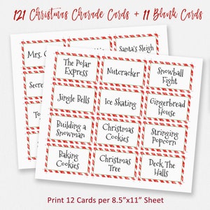 Christmas Charades Game, Christmas Party Games, Printable Christmas ...