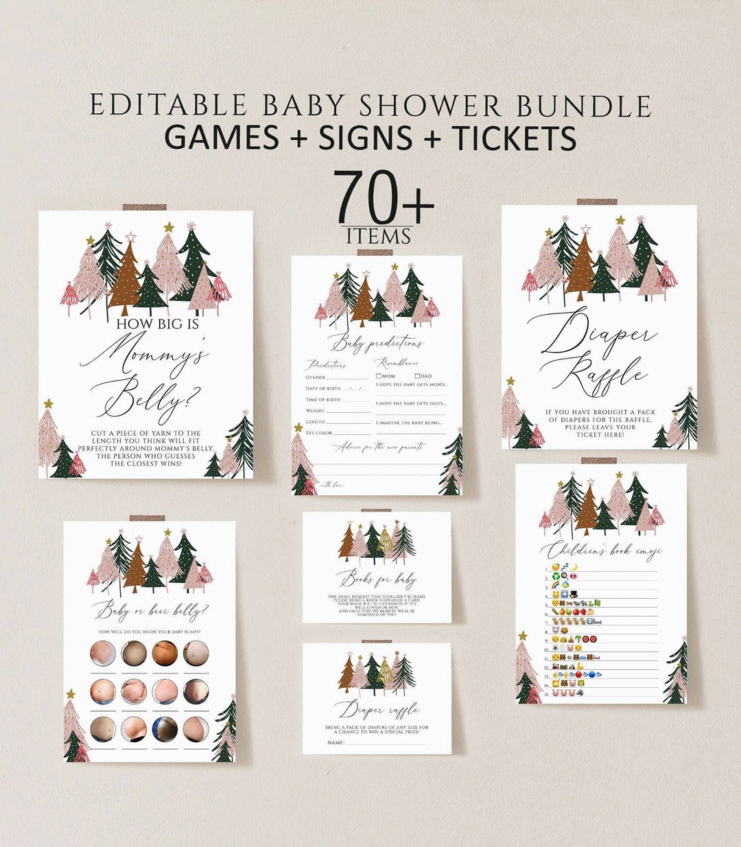 Christmas Baby Shower Game Bundle, Christmas Baby Shower Games ...