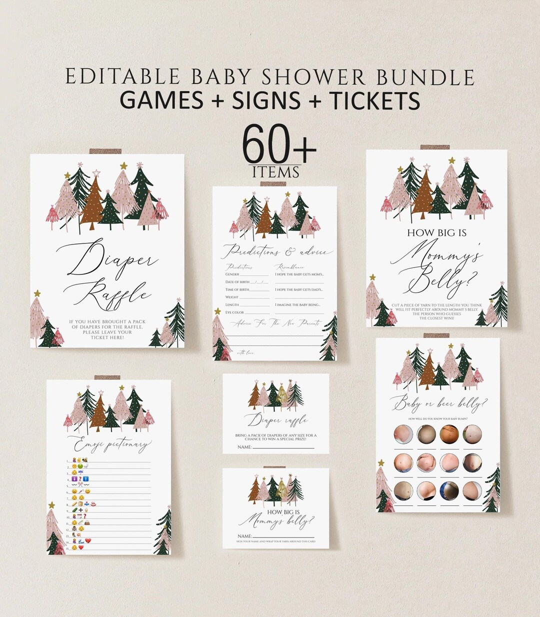 Christmas Baby Shower Game Bundle, Christmas Baby Shower Games ...