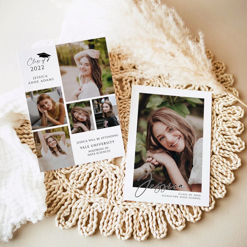 Graduation Photo Card Template Editable Graduation Photo Card - Etsy