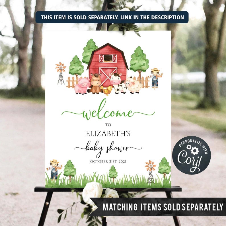 Farm Baby Shower Games Barnyard Baby Shower Game Pack Farm | Etsy