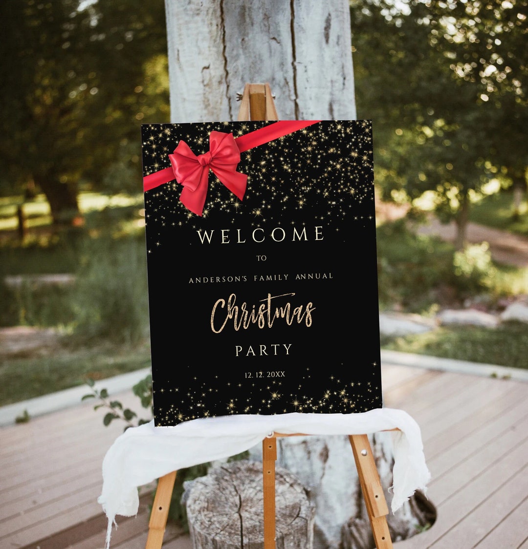 Christmas Welcome Sign Welcome Poster Christmas Party - Etsy