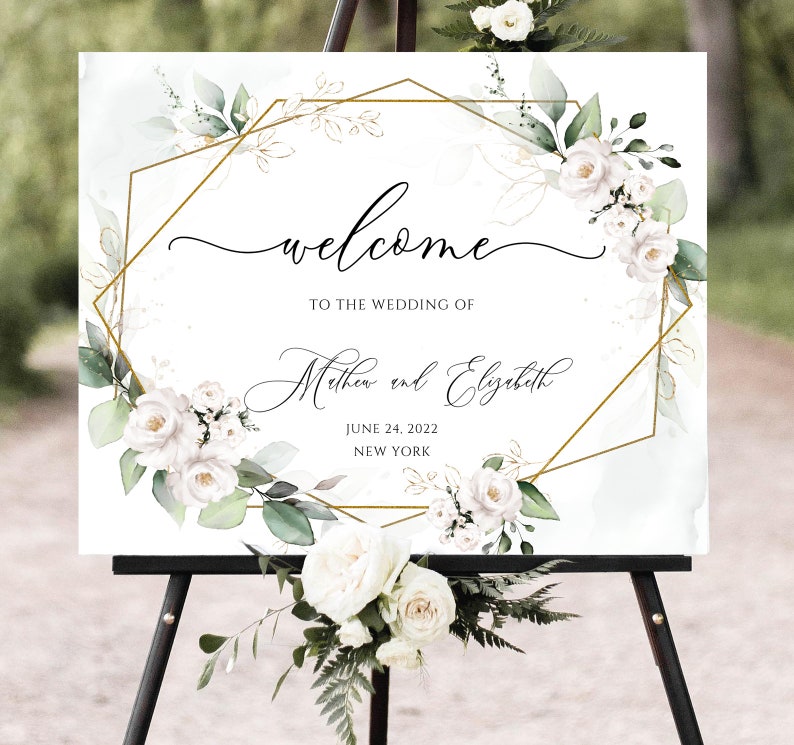 Wedding Welcome Sign Template, Printable Welcome Sign, Rustic Welcome ...