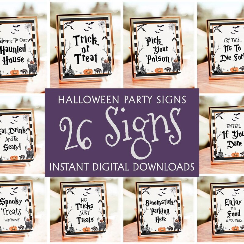 Halloween Signs - Etsy