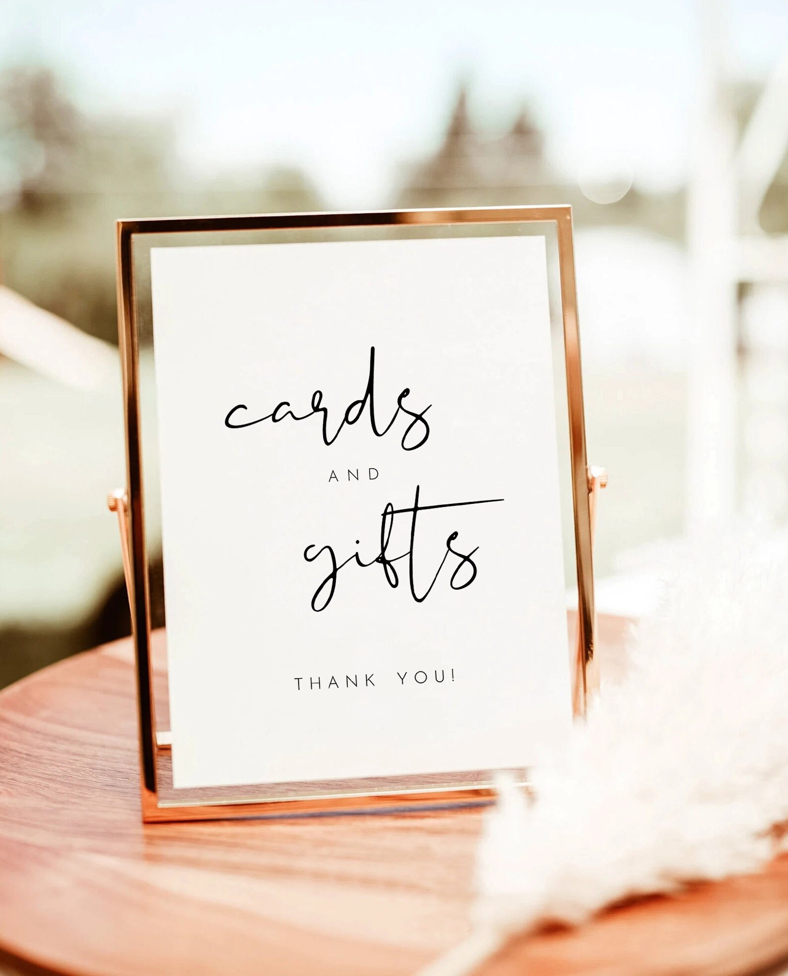 Cards and Gifts Sign Printable Gift Table Sign Minimalist - Etsy