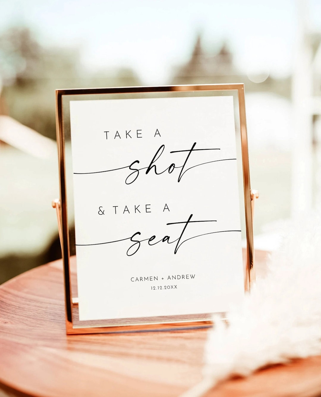 Take a Shot Find Your Spot Sign, Take a Drink Seating Sign Download ...