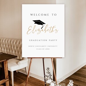 Graduation Welcome Sign, Editable Party Poster (digital Download) - Etsy