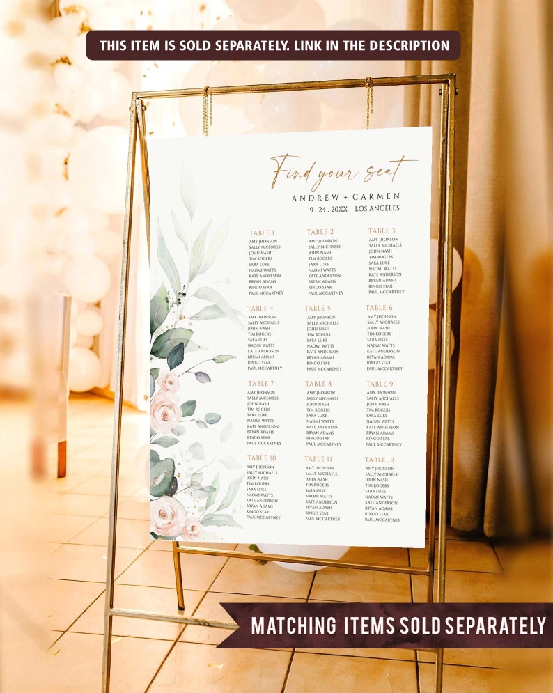 Greenery Wedding Program Template Boho Wedding Program | Etsy