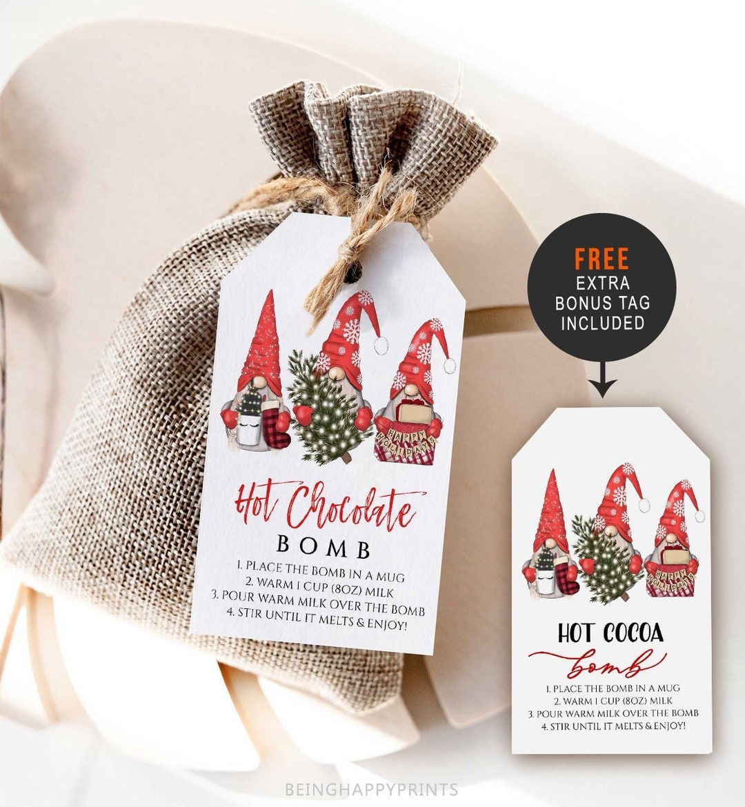 Hot Chocolate Bomb Tag, Editable Hot Chocolate Bomb Tag, Printable Hot ...