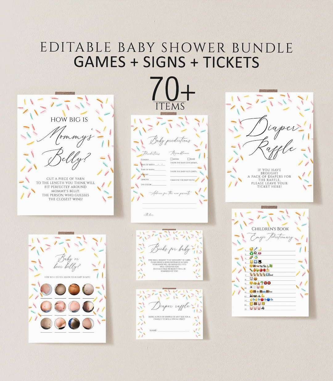 Editable Baby Sprinkle Games, Baby Sprinkle Baby Shower Games Download ...