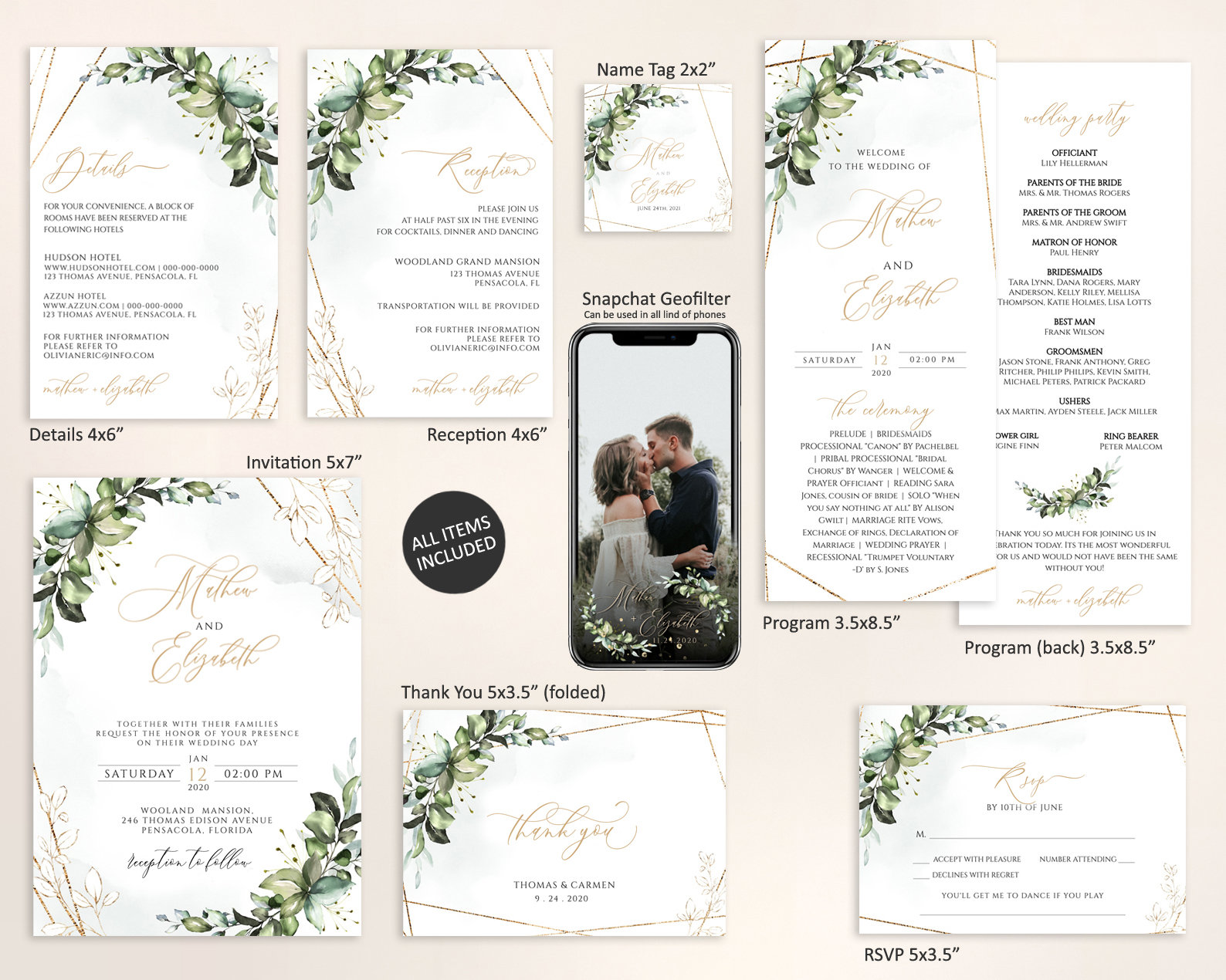 Geometric Wedding Invitation Template, Boho Wedding Invite Template ...