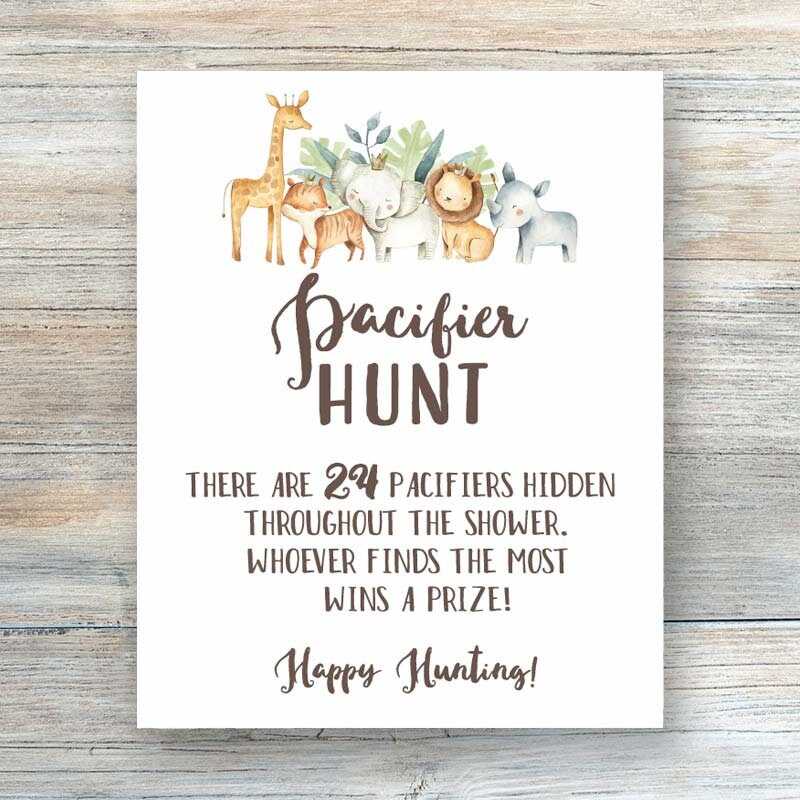 Pacifier Hunt Game Find the Pacifier Pacifier Hunt Game - Etsy Canada
