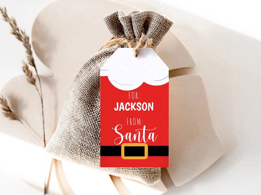 Printable Santa Claus Gift Tag Editable Christmas Gift Tag - Etsy